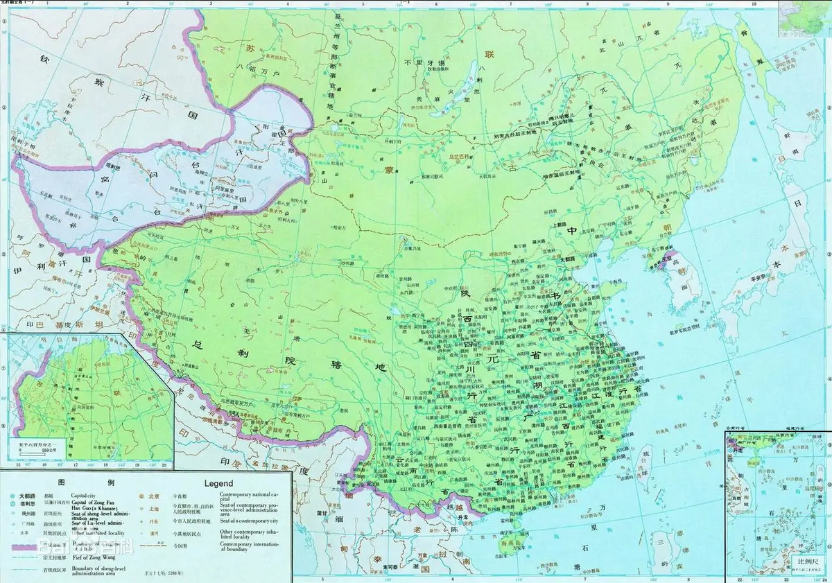 Map History Yuan Dynasty China